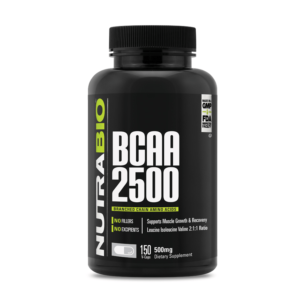 Nutrabio BCAA 2500 150 Capsules — FitOne Nutrition Center
